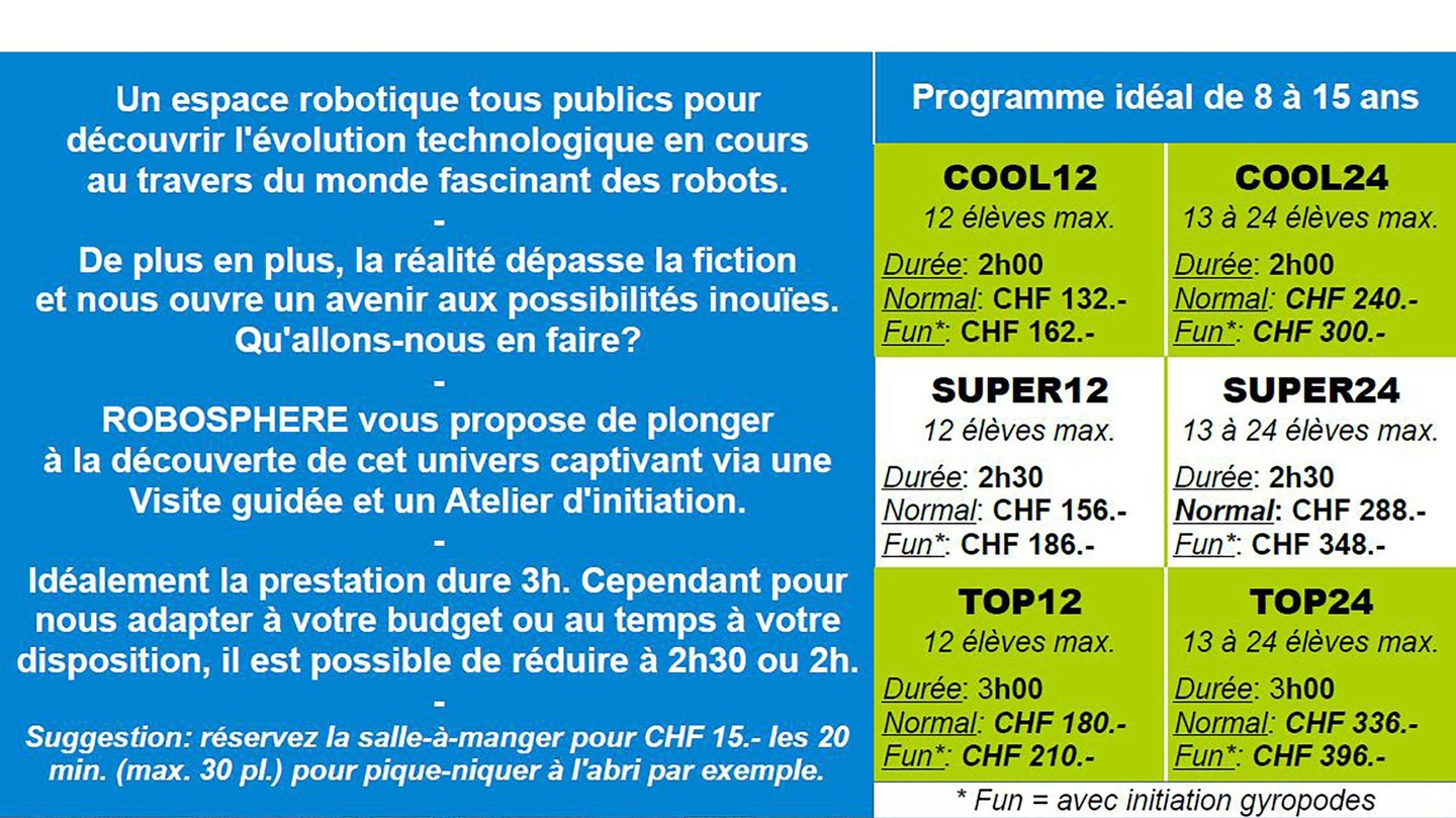 Courses d'écoles & Robots - EPFL