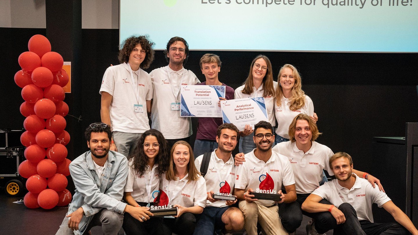 The Lau'Sens team wins three prizes at the SensUs competition - EPFL