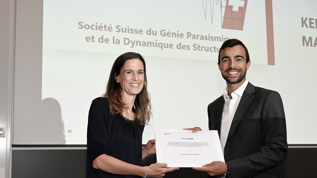 SGEB prize to Thibaud Maillard for his Master's project at EESD - EPFL