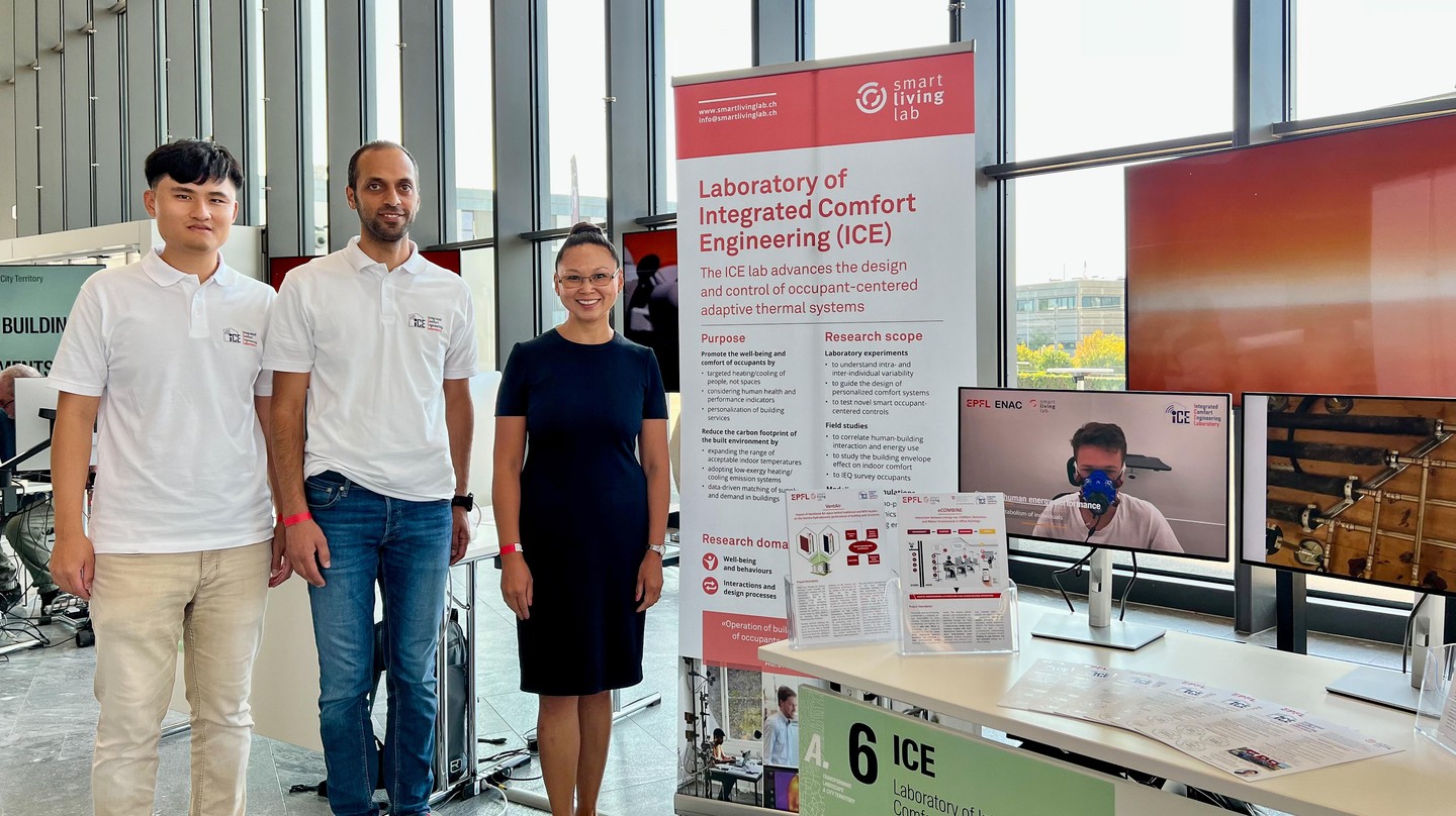 The ICE lab's showcase at the 20th Anniversary Exhibition of ENAC - EPFL