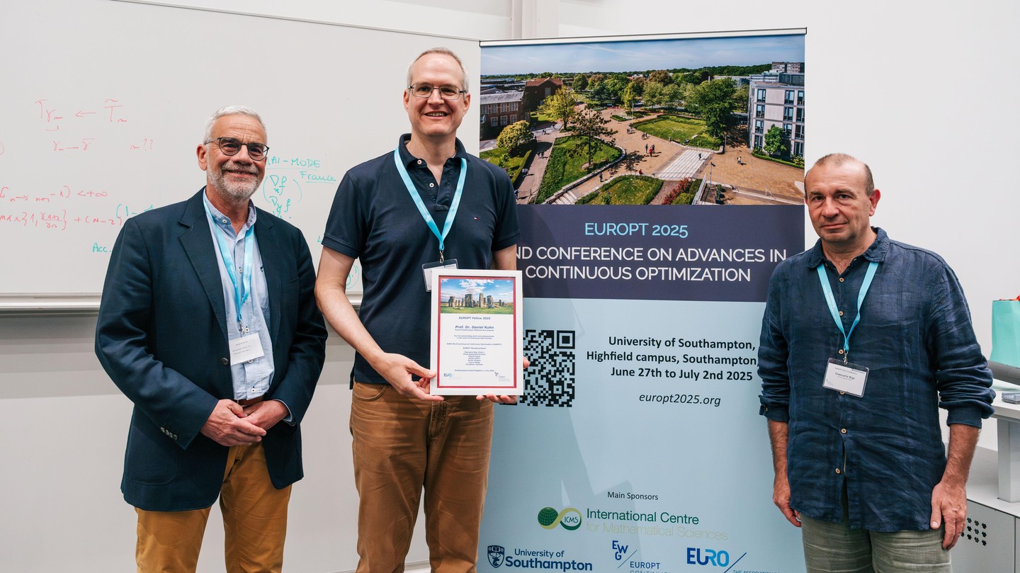 Daniel Kuhn elected EUROPT Fellow 2025 - EPFL