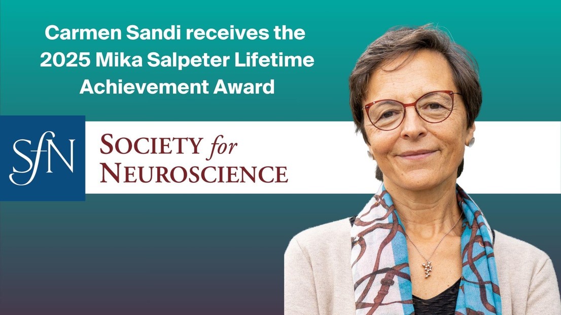 Carmen Sandi receives the Mika Salpeter Lifetime Achievement Award - EPFL