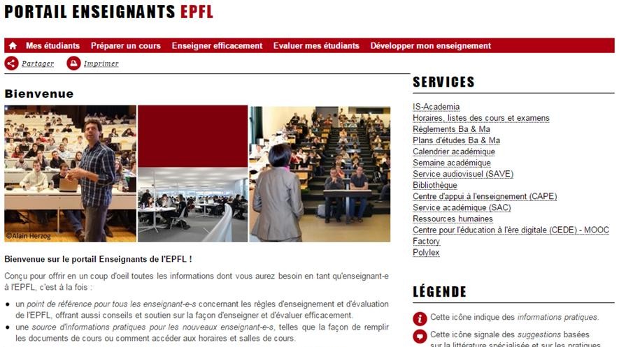 Votre Portail Enseignants s'offre un lifting ! - EPFL