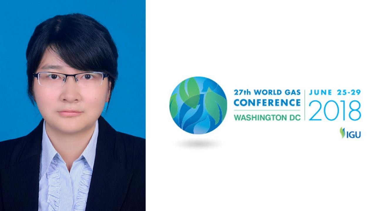 Shiqi gives an oral presentation at World Gas Conference - EPFL
