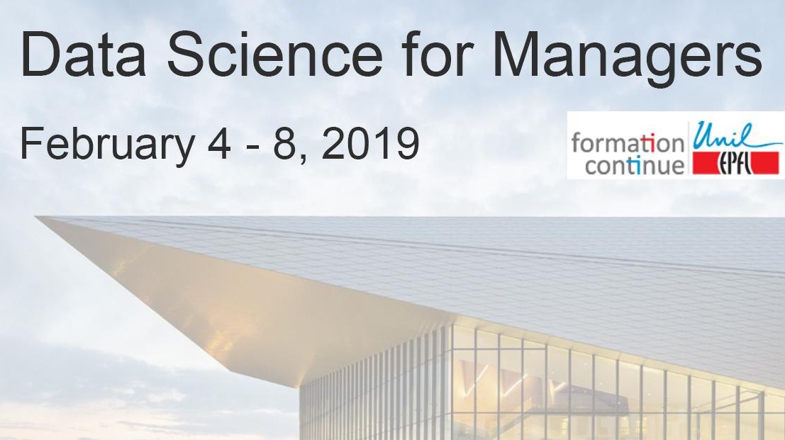 Data Science for Managers - a 5-Day Continuing Education Course - EPFL