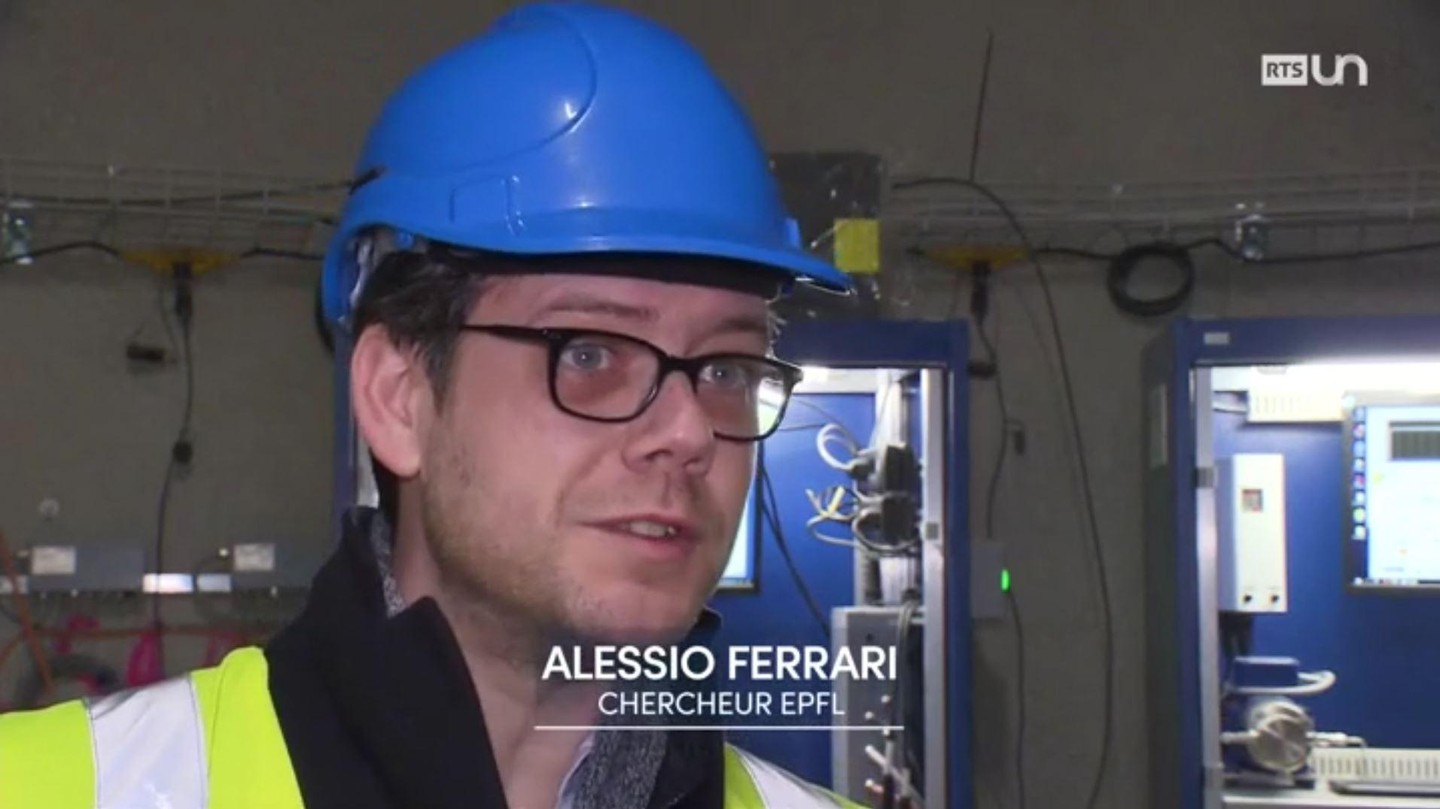 Dr. Ferrari interviewed by the RTS at the Mont Terri Laboratory - EPFL