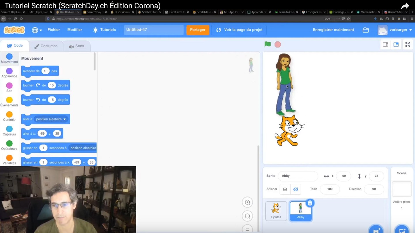 Tutoriel Scratch, remplace les ateliers à l'EPFL, de 8 à 12 ans - EPFL