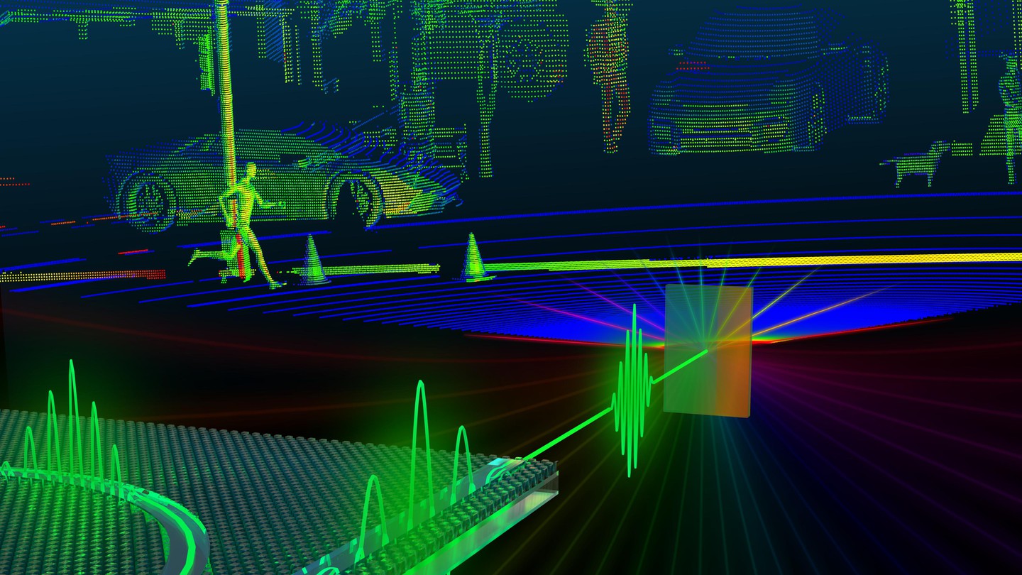 Accélérer un capteur LiDAR avec des circuits photoniques - EPFL Accélérer un capteur LiDAR avec des circuits photoniques - EPFL